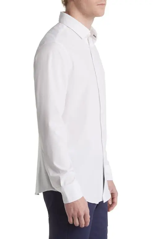 Mizzen+main Leeward Solid No-tuck Button-up Shirt - White