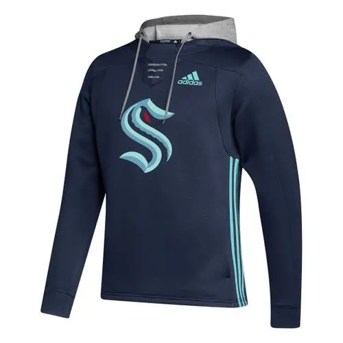 Adidas Seattle Kraken Primeblue Team Pullover Hoodie