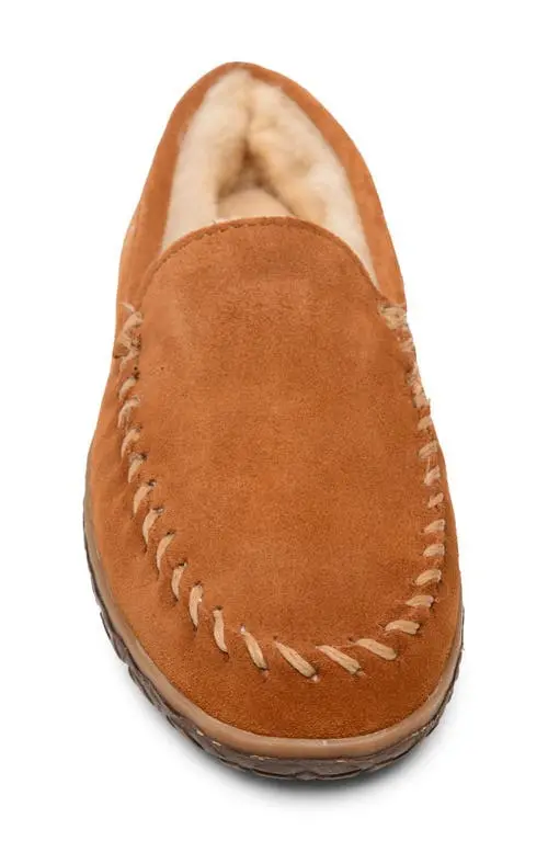 Minnetonka Tobie Water-resistant Shearling-lined Slippers - Brown