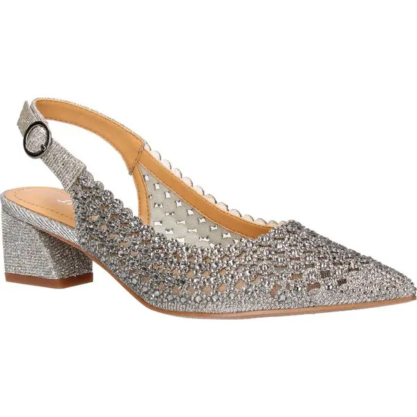 J. Reneé Pranil Pointed-toe Slingback Pump - Pewter
