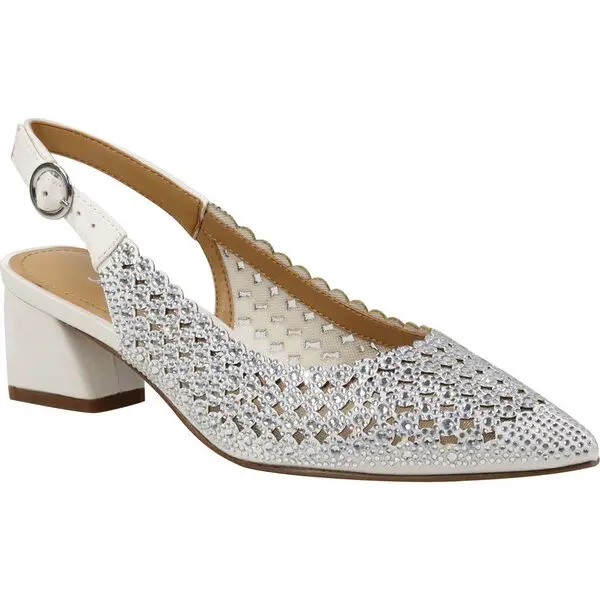 J. Reneé Pranil Pointed-toe Slingback Pump - White