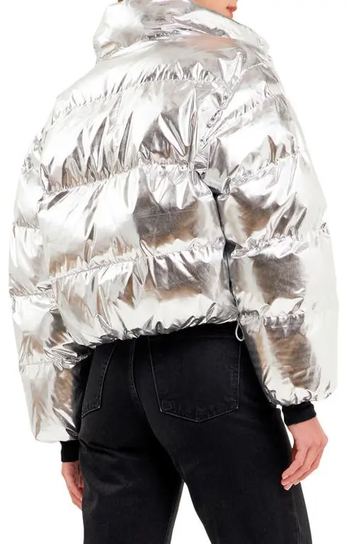 GREY LAB Cropped Puffer Jacket - Metallic