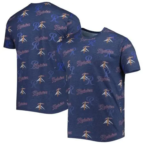 BOXERCRAFT Tacoma Rainiers Allover Print Crafted T-shirt - Navy
