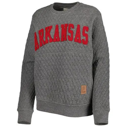 PRESSBOX Arkansas Razorbacks Moose Quilted Pullover Sweatshirt