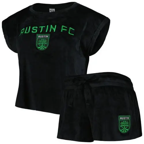 CONCEPTS SPORT Austin Fc Intermission T-shirt And Shorts Sleep Set - Black