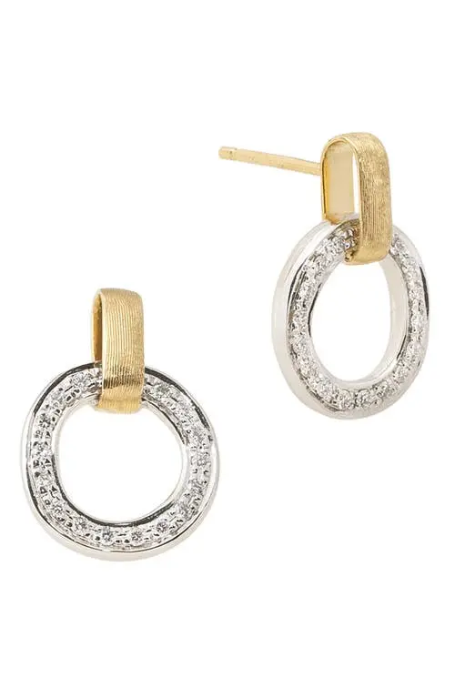 Marco Bicego Jaipur Diamond Link Earrings - Yellow Gold