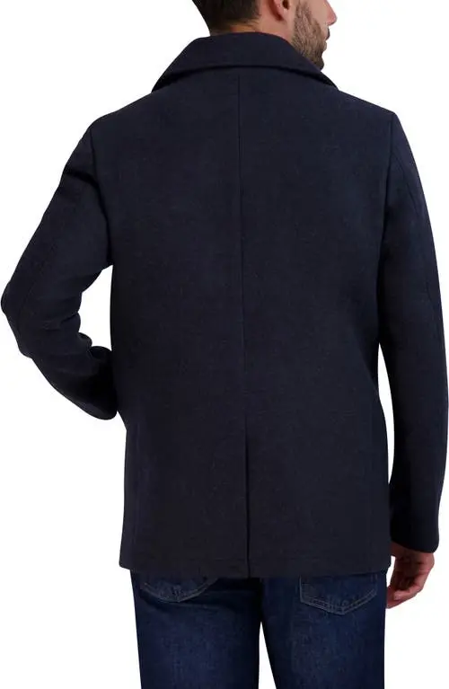 Cole Haan Double Breasted Pea Coat - Navy