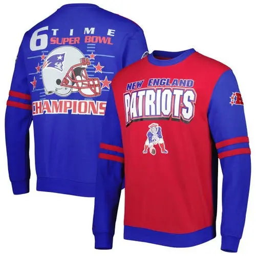 Mitchell & Ness New England Patriots All Over 2.0 Pullover Sweatshirt