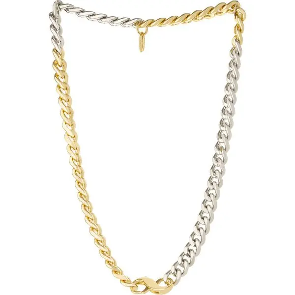 Ettika Mixed Finish Chain Necklace - Gold