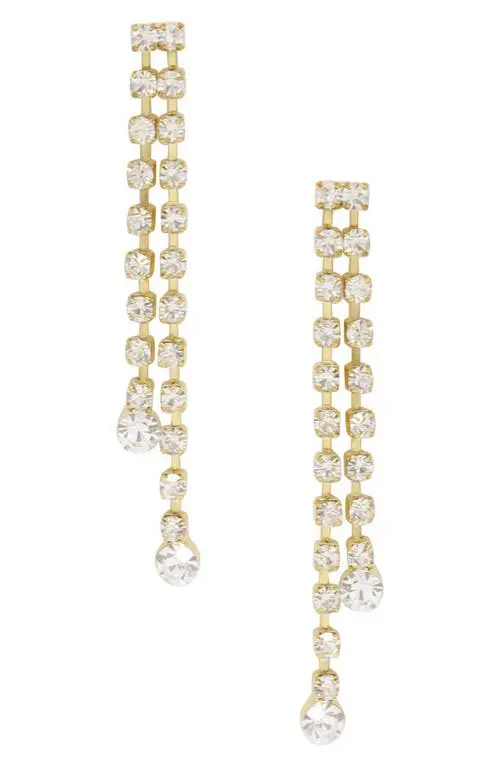Ettika Crystal Drop Earrings - Gold