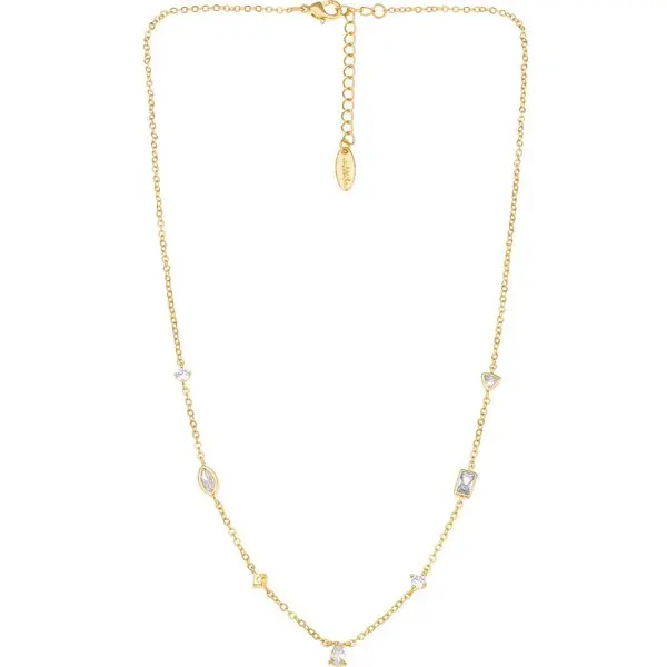 Ettika Crystal Station Necklace - Gold