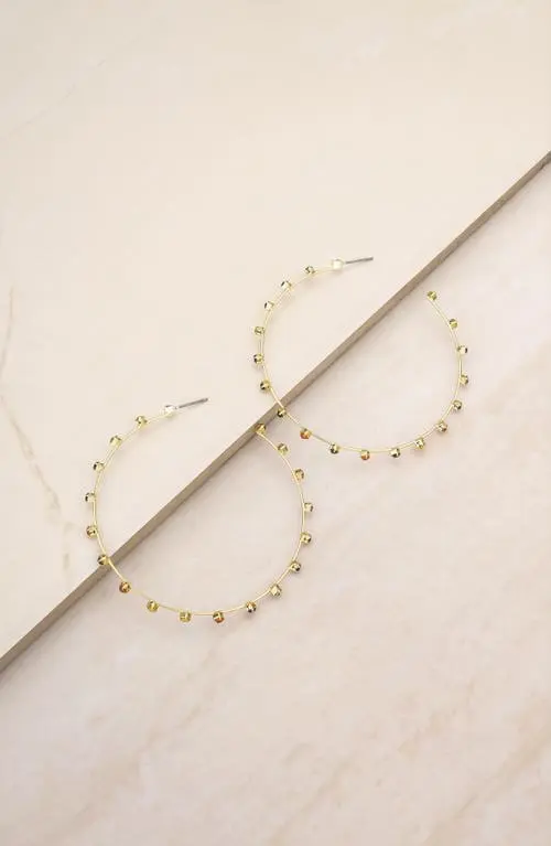 Ettika Crystal Hoop Earrings