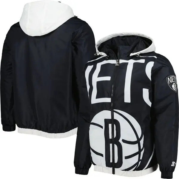 STARTER Brooklyn Nets The Triple Double Full-zip Hoodie Jacket