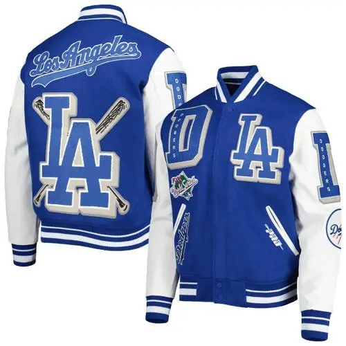 PRO STANDARD Los Angeles Dodgers Mash Up Logo Varsity Full-zip Jacket