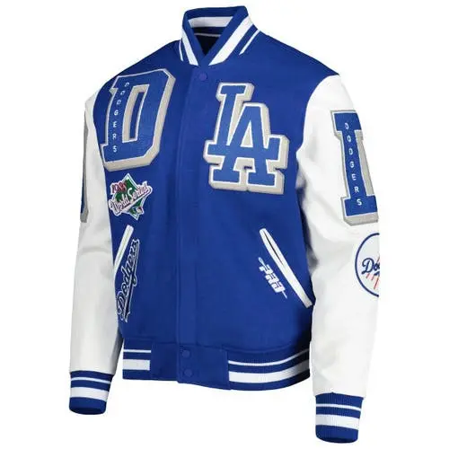 PRO STANDARD Los Angeles Dodgers Mash Up Logo Varsity Full-zip Jacket