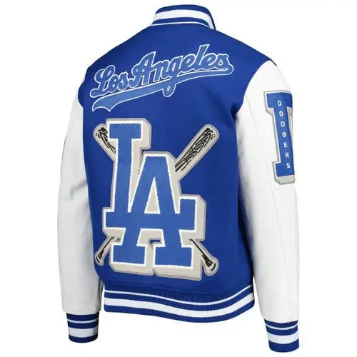 PRO STANDARD Los Angeles Dodgers Mash Up Logo Varsity Full-zip Jacket