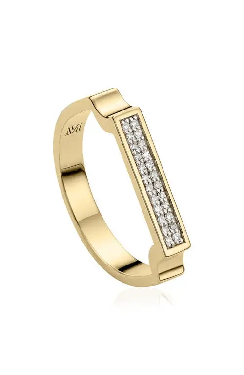Monica Vinader Diamond Signature Ring - Gold