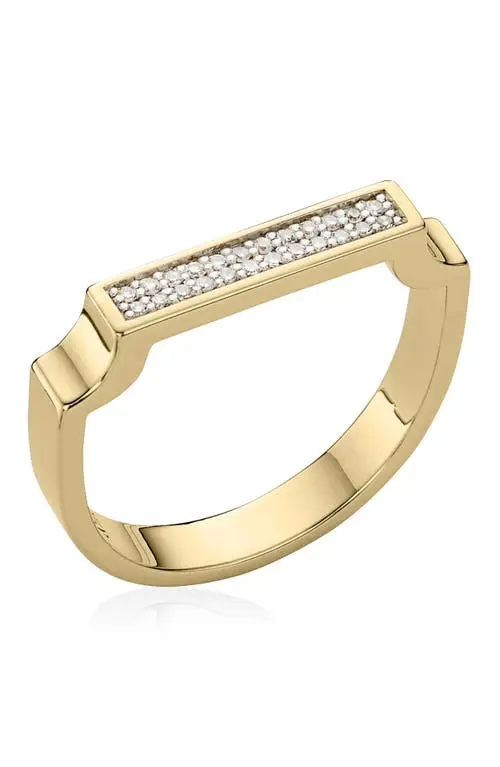 Monica Vinader Diamond Signature Ring - Gold