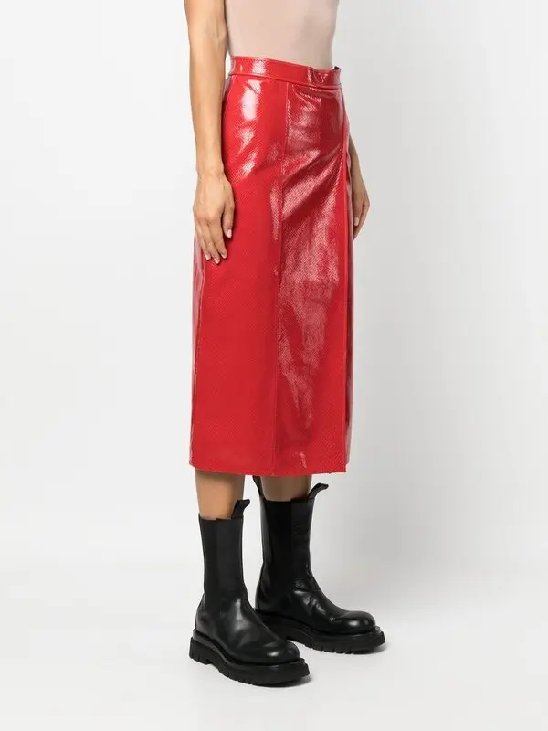 Gucci Crocodile-effect Pencil Skirt