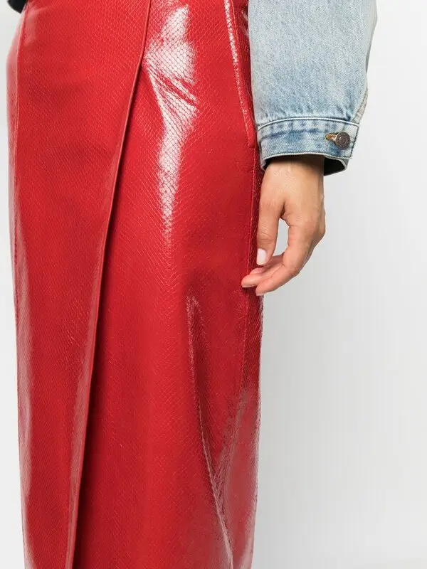Gucci Crocodile-effect Pencil Skirt