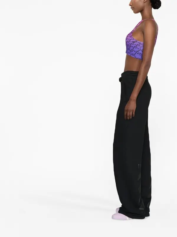 Off-White Two-tone Gradient-effect Crop Top
