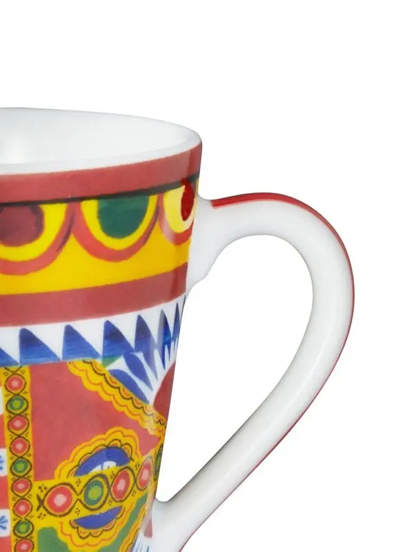 Dolce & Gabbana Graphic Porcelain Mug - Red