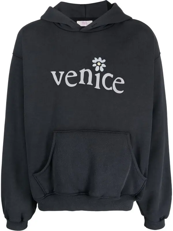 ERL Cotton Blend Fleece Hoodie