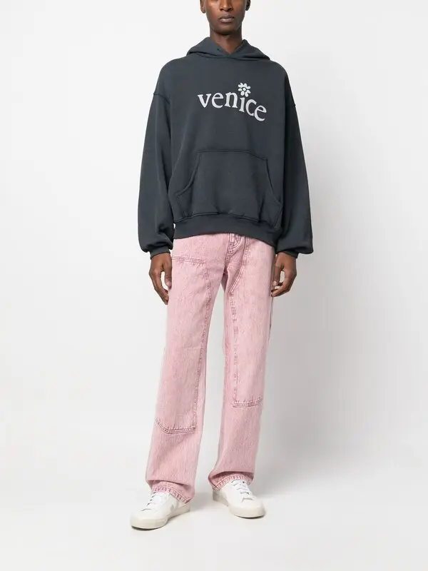 ERL Cotton Blend Fleece Hoodie