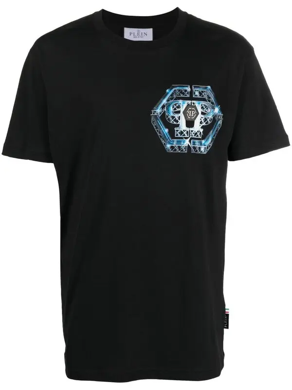 Philipp Plein Logo Print T-shirt - Black