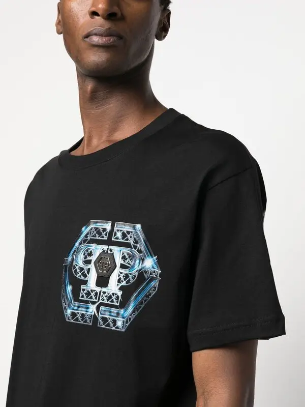 Philipp Plein Logo Print T-shirt - Black