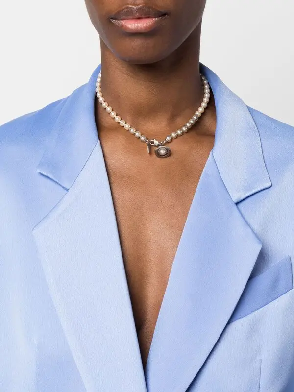 VIVIENNE WESTWOOD Faux-pearl Pendant Necklace - Neutrals
