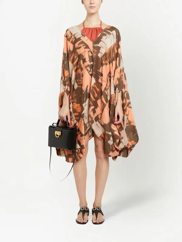 FERRAGAMO Palm-print Beach Cover-up