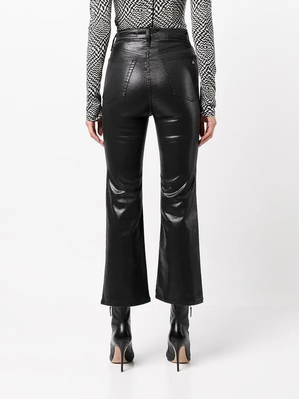 Rag & Bone Coated Flared Cropped Jeans