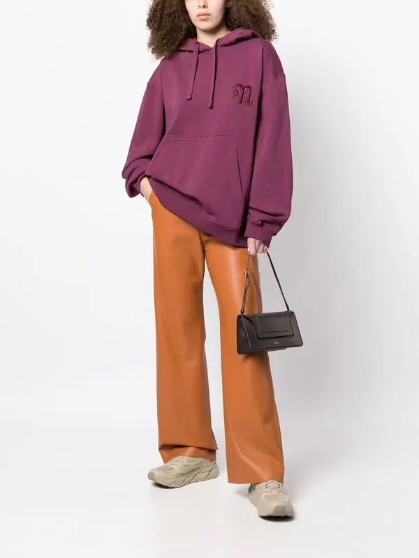 Nanushka Embroidered Logo Hoodie - Purple