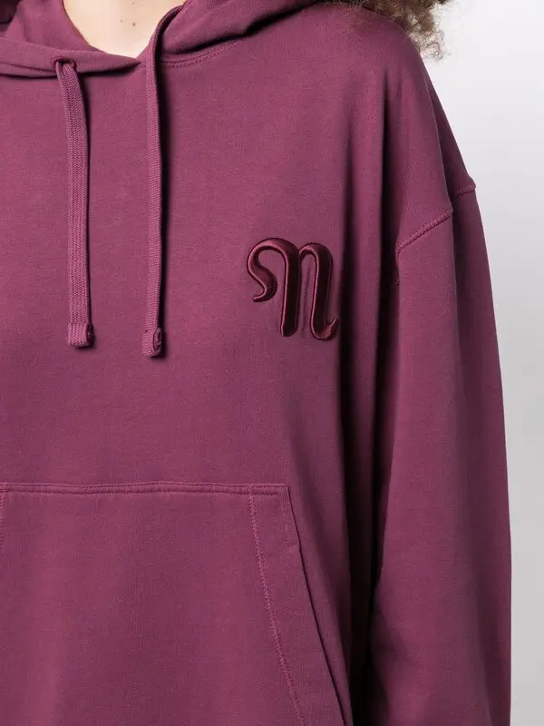 Nanushka Embroidered Logo Hoodie - Purple