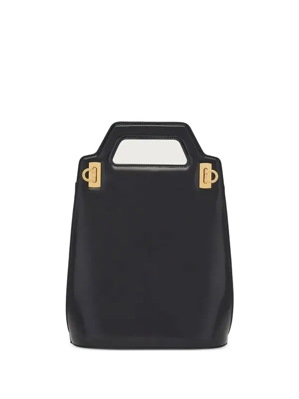 FERRAGAMO Wanda Calf Leather Tote Bag
