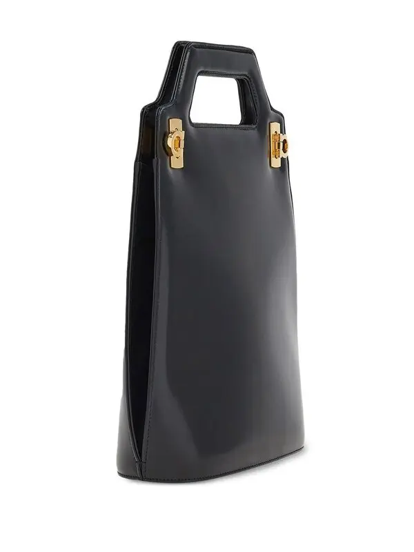 FERRAGAMO Wanda Calf Leather Tote Bag