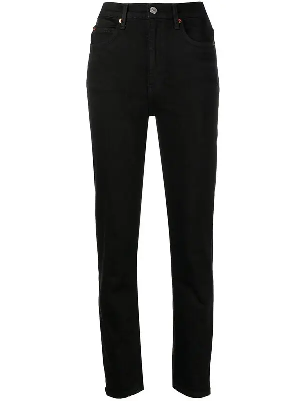 RE/DONE High-rise Straight-leg Jeans