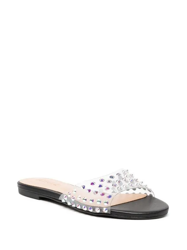 Schutz Crystal-embellished Transparent Sandals