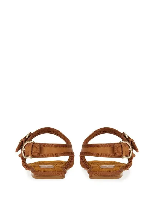 FERRAGAMO Nomadic Stories Leather Sandals - Brown