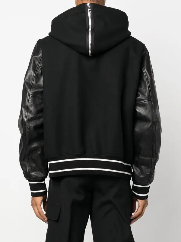 Givenchy Raised-logo Hooded Varsity Jacket
