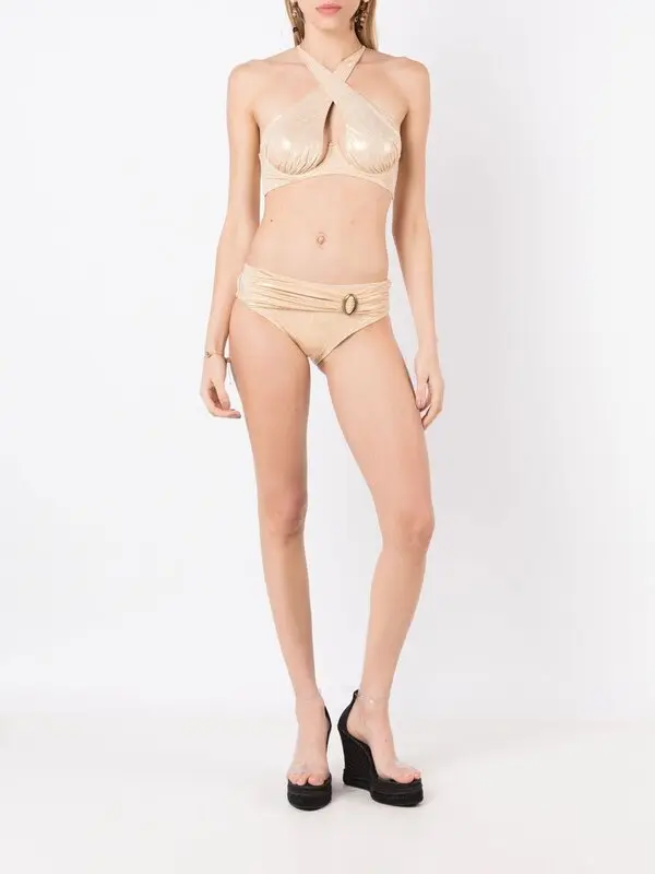 AMIR SLAMA Gathered Halterneck Bikini