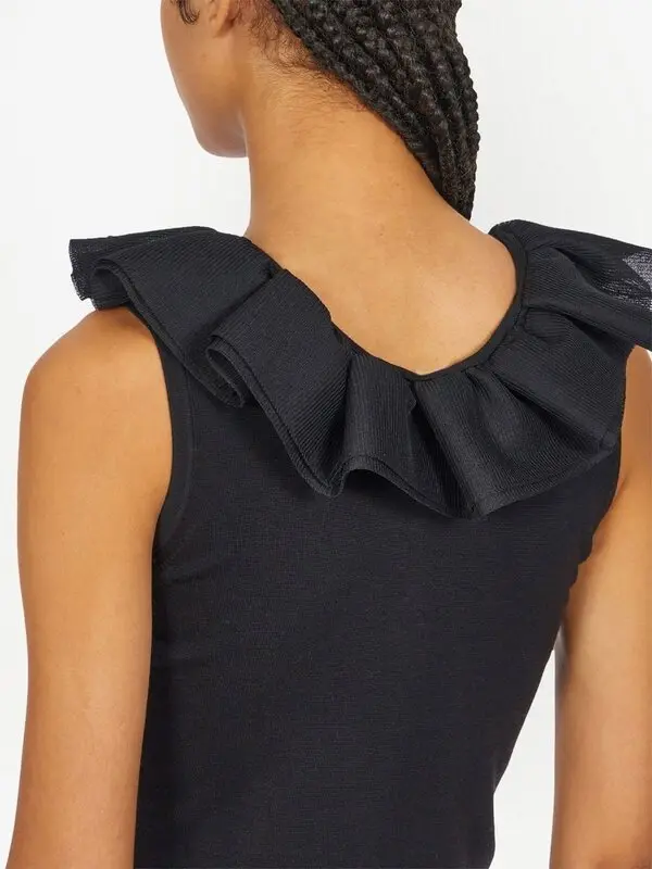 FERRAGAMO Ruffle-trim Wool Vest
