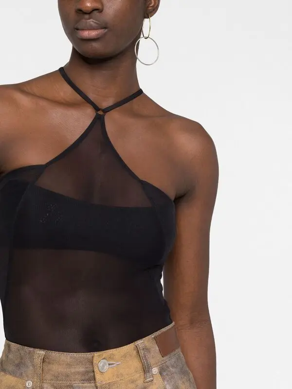 KNWLS Celest Semi-sheer Halterneck Body