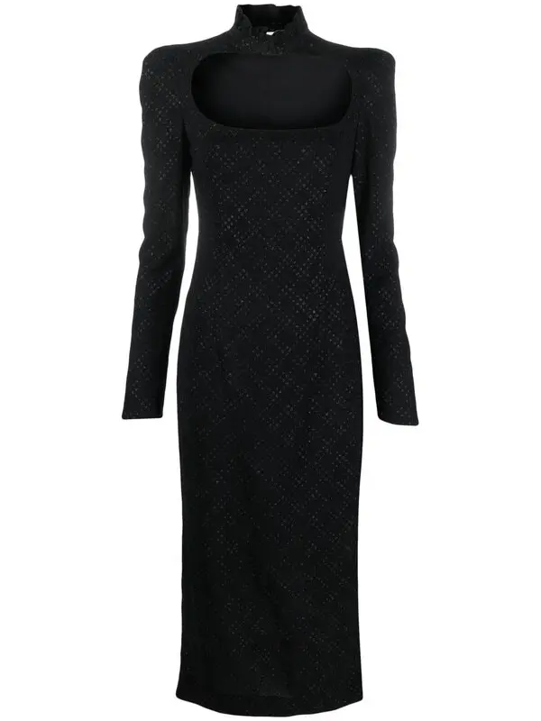 Philosophy Di Lorenzo Serafini Diamond-pattern Midi Dress