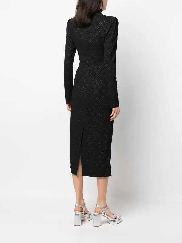 Philosophy Di Lorenzo Serafini Diamond-pattern Midi Dress