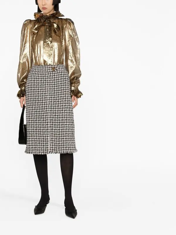 LANVIN Tweed Pencil Skirt