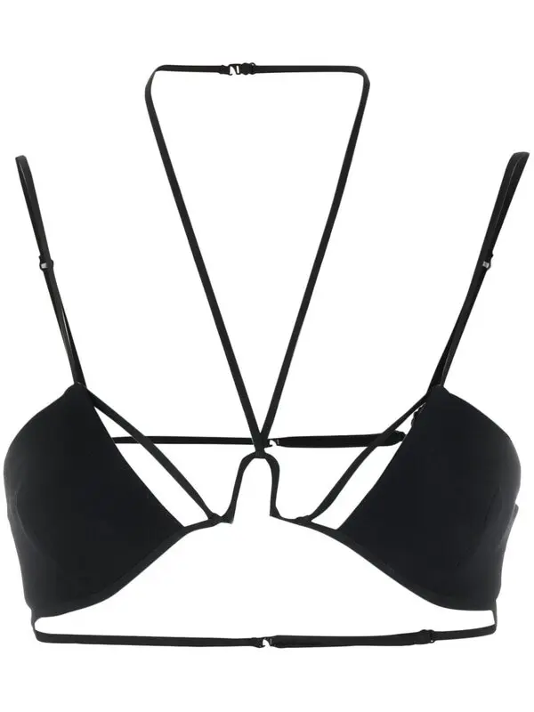 NENSI DOJAKA Halterneck Bra Top - Black
