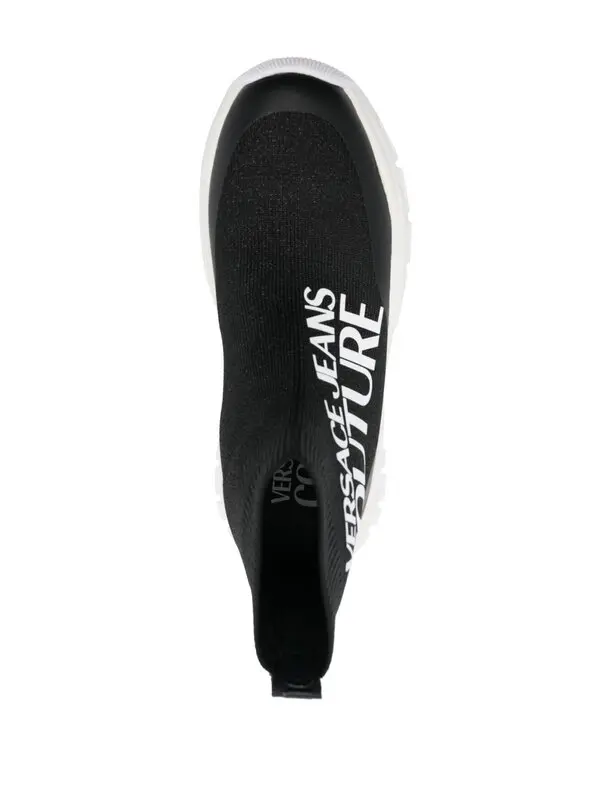 Versace Logo-print Sock-style Sneakers