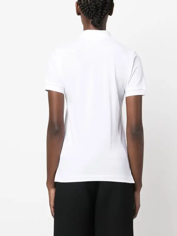 Play Comme Des Garcon Appliqué-detail Polo Shirt - White